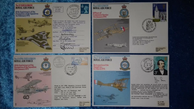 RAF FIRST DAY COVERS x4, FLOWN etc with GENUINE SIGNATURES MINT. (my ...