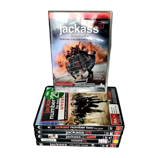 JACKASS 1, 2, 2.5, 3, 3.5 + The Lost Tapes DVD 6 x Bundle Stunt Comedy ...