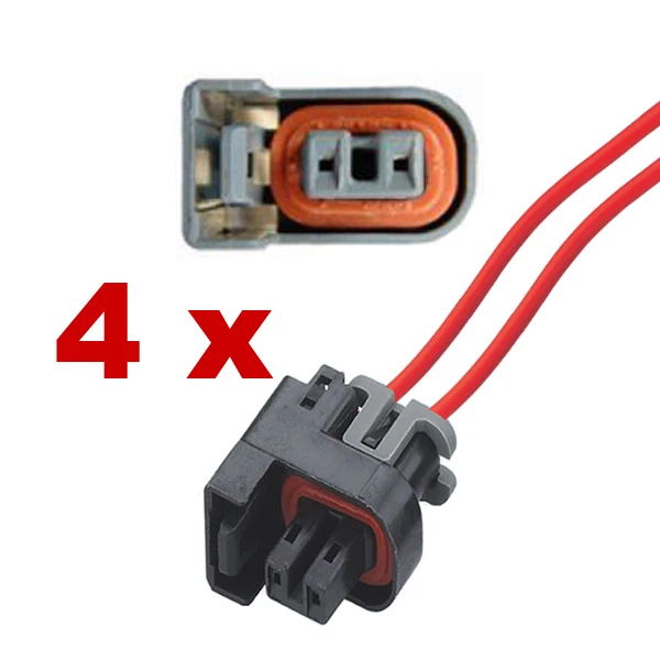 CONNECTEUR INJECTEUR - DELPHI avec cable (4 x Female) injection ...