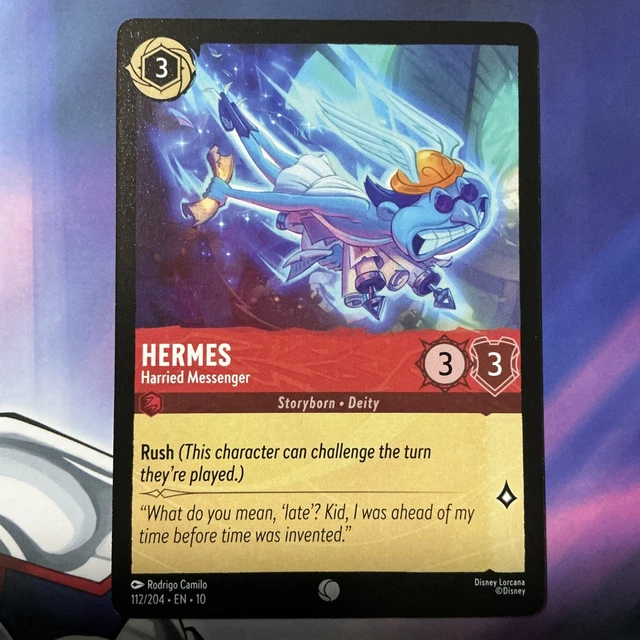 DISNEY LORCANA WHISPERS in the Well Hermes-Harried Messenger 112/204 NM ...