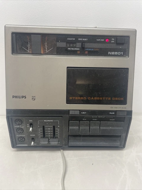 PHILIPS N2501 STEREO Cassette Deck - 1977 Audio Cassette Recorder EUR ...