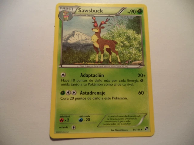 (DEA) POKÉMON CARD Sawbuck 14/114* Liightly Played In Good Condition ...