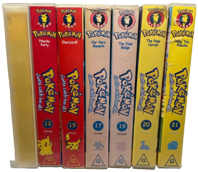 POKEMON NINTENDO VHS Vol. 11 12 15 17 19 20 21 Bundle Aus PAL Tested ...