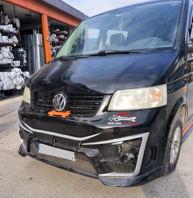 FULL BODY KIT for VW T5 Black Front & Back Bumper ,Side Skirts ...