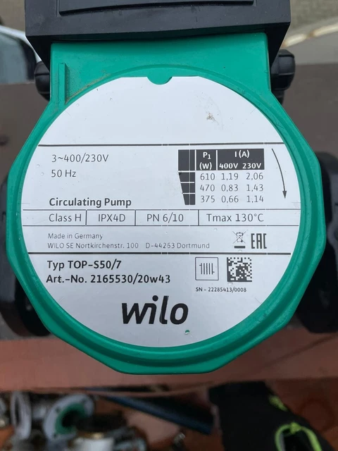 POMPA DI CIRCOLAZIONE Circolatore Wilo top s50/7 EUR 100,00 - PicClick IT