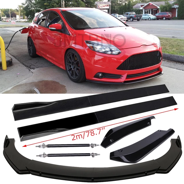 FOR FORD FOCUS RS SE ST Front Bumper Lip Spoiler Body Kit+ Side Skirt ...