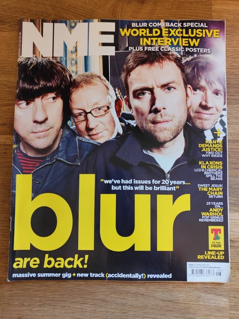 MAGAZINE - NME Magazine Blur Cover The Mary Chain Andy Warhol Feb 2012 ...