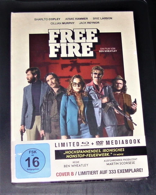 FREE FIRE LIMITED Mediabook Cover B blu ray +DVD Fast Shipping New ...