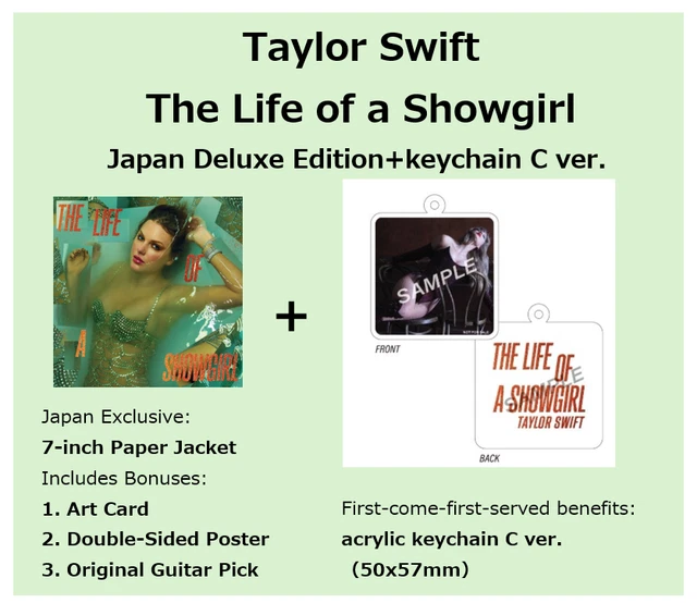 TAYLOR SWIFT THE Life of a Showgirl Japan Deluxe ED Poster + scegli ...