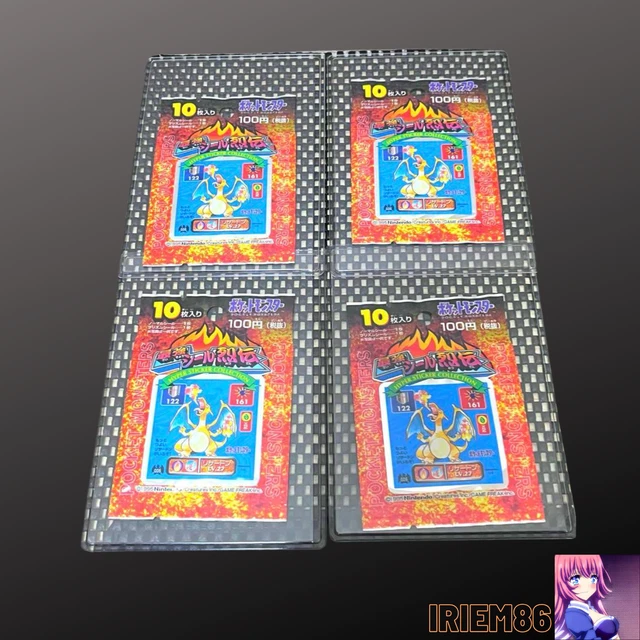 SET 4 POKEMON Amada Hyper Sticker Pack Vintage Charizard Unused ...