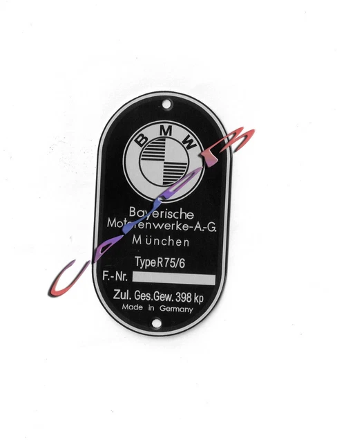 PLAQUE Bmw R75/6 EUR 25,00 - PicClick FR
