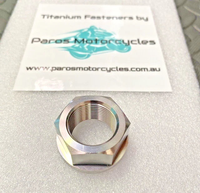 YAMAHA YZFR6 YZF-R6 2014 TITANIUM REAR AXLE NUT M24x1.5 M24 FLANGED HEX ...