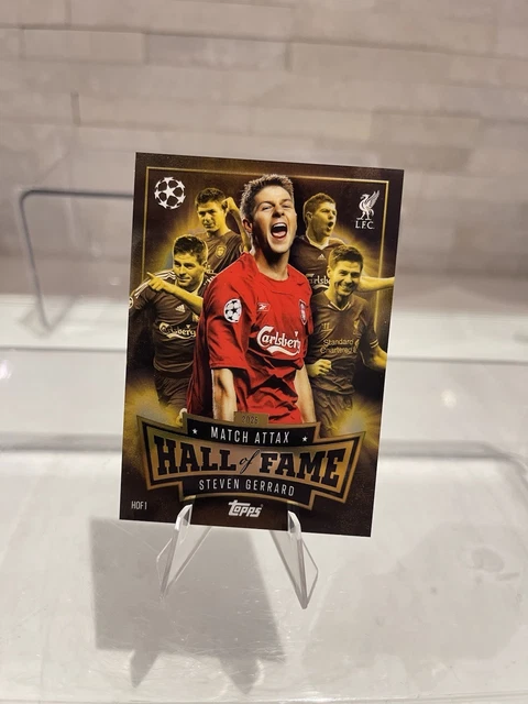 TOPPS MATCH ATTAX 2025 2026 Hall Of Fame Steven Gerrard Liverpool Foil ...