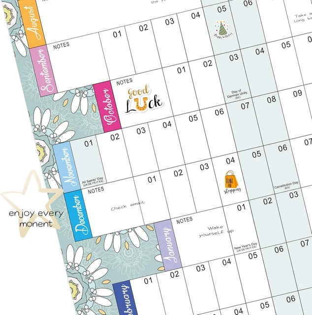 WALL PLANNER 2026-2027 - A1 Large 2026-2027 Wall Planner From Aug. 2026 ...