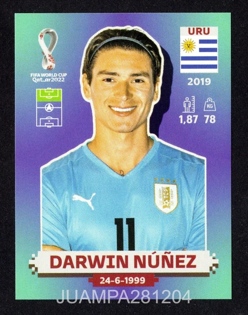 DARWIN NUÑEZ URU 18 Uruguay Cromo Sticker Fifa World Cup Qatar 2022 ...