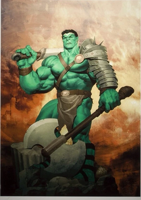 MARVEL KING HULK marvel premium art print from sideshow collectibles £ ...