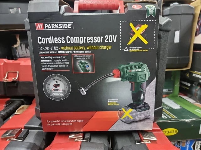 PARKSIDE CORDLESS COMPRESSOR 20v PAK 20 Li B2 Bare Unit £25.99 ...