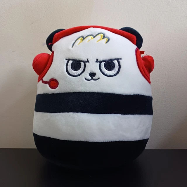 SQUISHMALLOW RYAN'S WORLD Black and White Striped Headphones Soft Plush ...