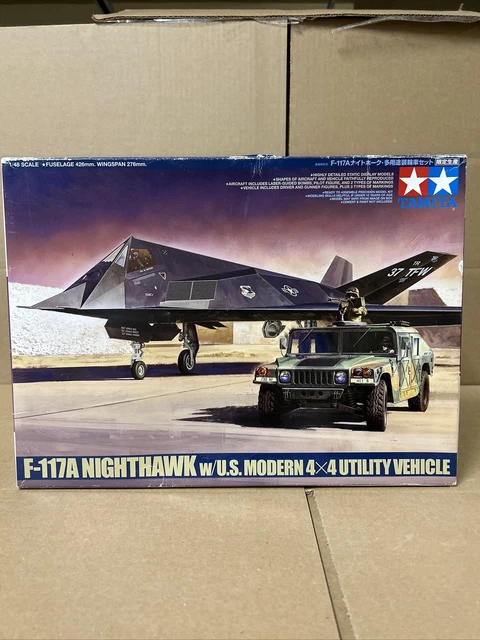 LOCKHEED F-117A NIGHTHAWK Stealth Fighter + Hummer 4x4 Ltd Ed Set 1/48 ...