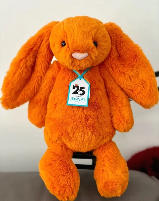 NWT JELLYCAT 25TH Amberley Bunny Plush Toy Orange Bunny Dolls Hot Great ...