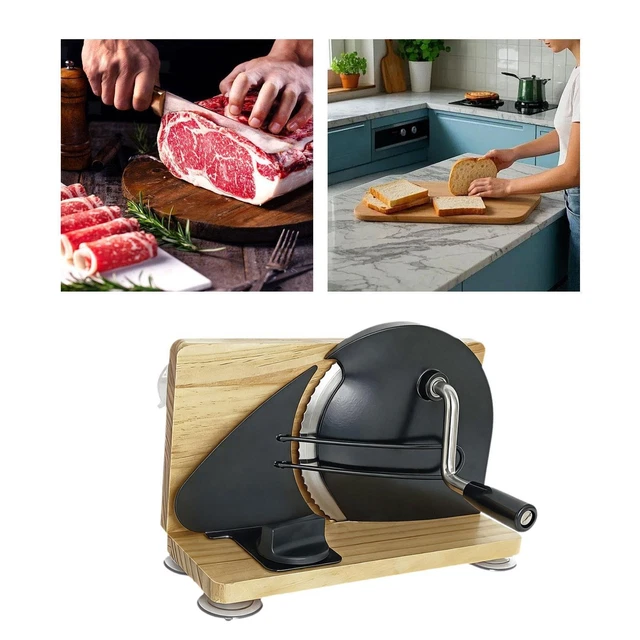 METAL BREAD SLICER Hand Crank Guide for Homemade Breads Commercial ...