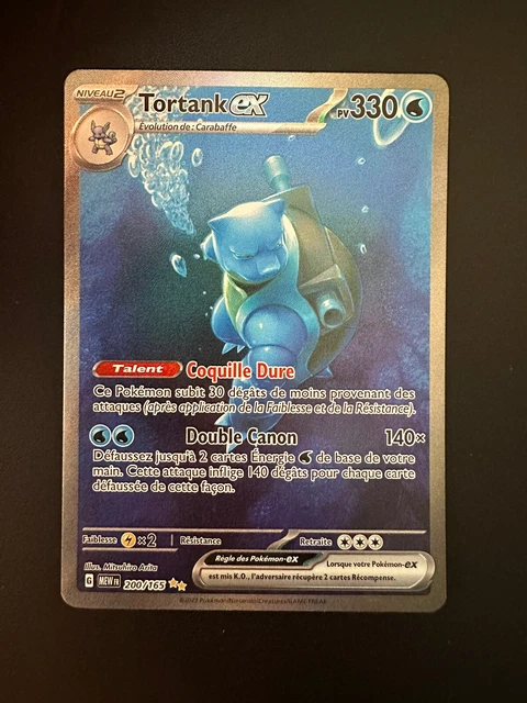 CARTE POKÉMON TORTANK ex ALT FULL ART 200/165 - 151 Ecarlate & Violet ...