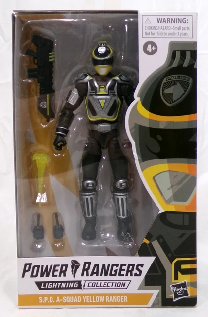 HASBRO POWER RANGERS Rayo Colección S. P. D. a-Squad Amarillo 6" Figura ...