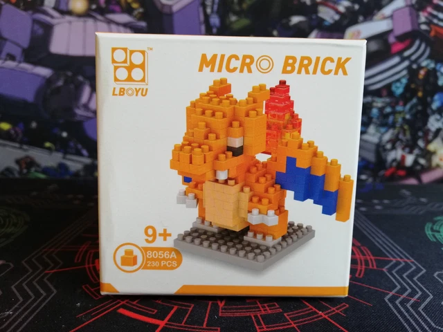 KIT POKEMON GLURAK Charizard Micro Brick 230 pezzi nano blocchi NUOVO ...