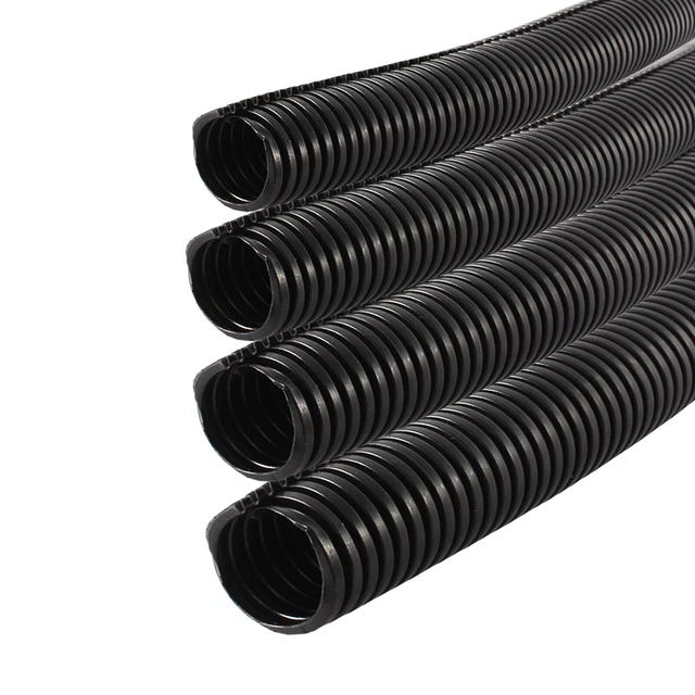 CORRUGATED SPLIT WIRE Loom Conduit Tubing Cable Management Sleeve ...