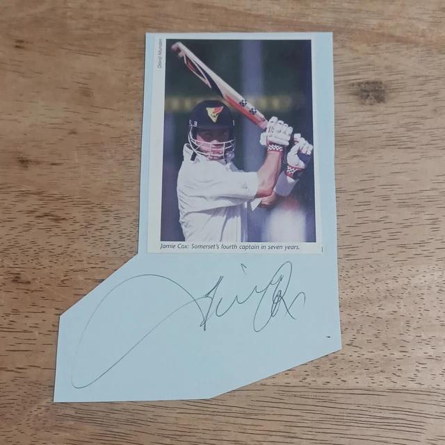 JAMIE COX AUSTRALIAN Test Cricketer Original Signature On Card With ...