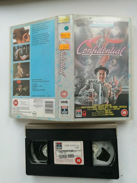 CONFIDENTIAL VHS VIDEO 1986 Canadian Crime Drama Neil Munro EX-RENTAL ...