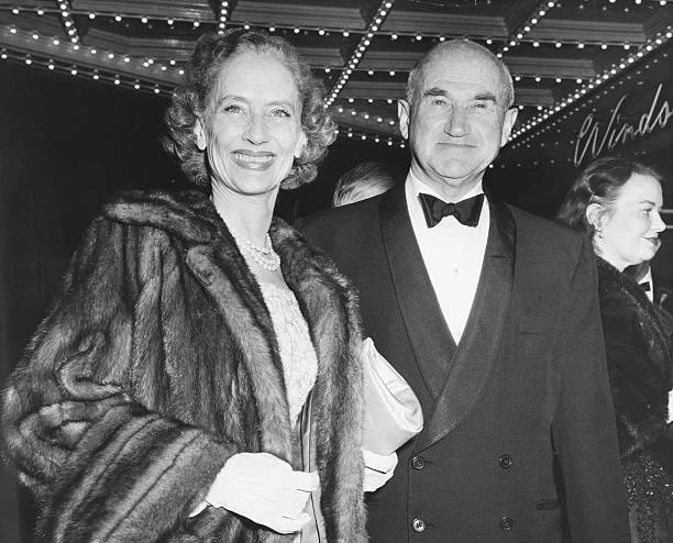 SAMUEL AND FRANCES Goldwyn at the Theater 1955 Old Photo - Photo shows ...