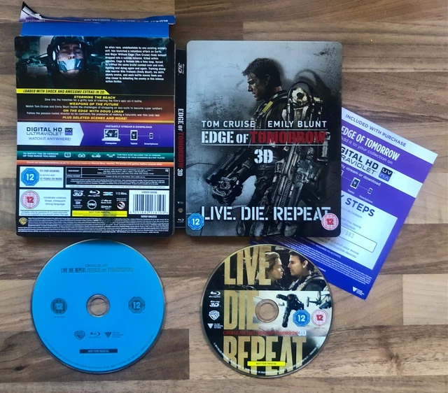 EDGE OF TOMORROW 3D (Live Die Repeat) Limited Edition 3D & 2D Blu-Ra Steelbook EUR 34,94 ...
