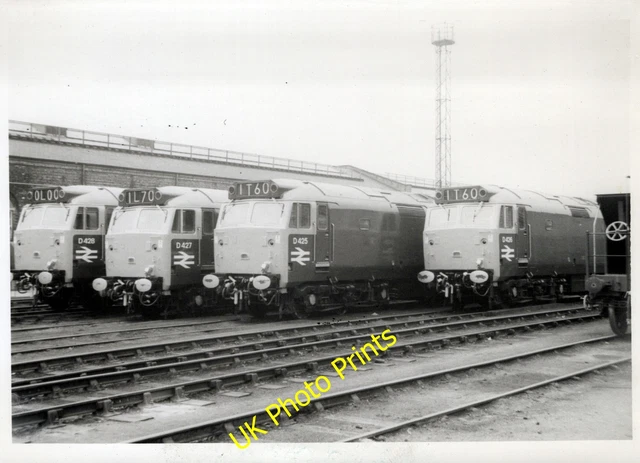 RAILWAY PHOTO 6X4 Class 50 D425 to D428 ex works Crewe Works 2/6/68 £2. ...