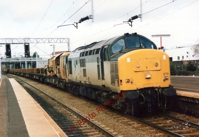 RAILWAY PHOTO 6X4 Class 37 37678 Engineers Train Birmingham Int March ...