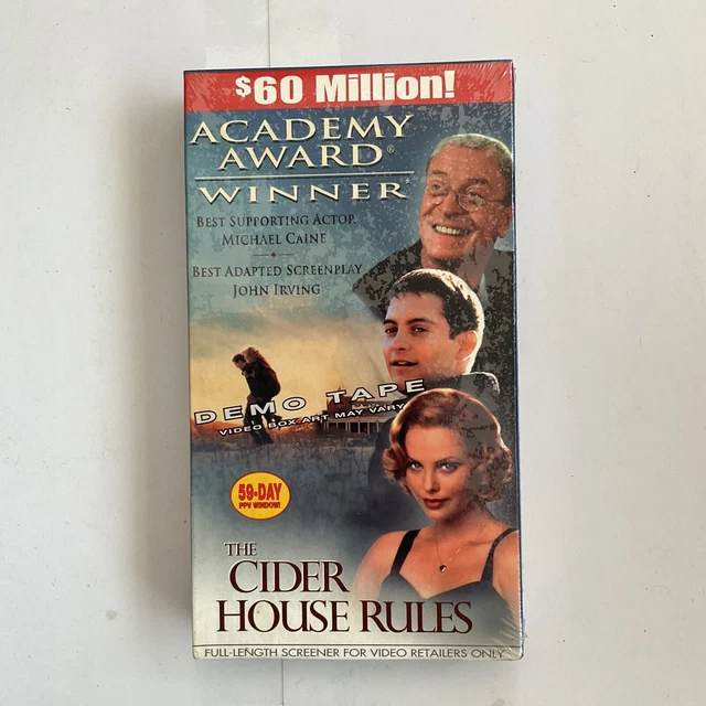 THE CIDER HOUSE Rules (VHS, 2000) Super Rare Demo tape factory sealed ...