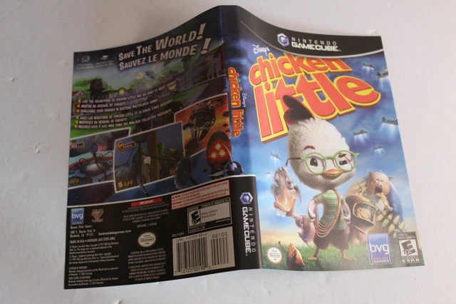 DISNEY`S CHICKEN LITTLE Gamecube Billingual replacement cover art ...