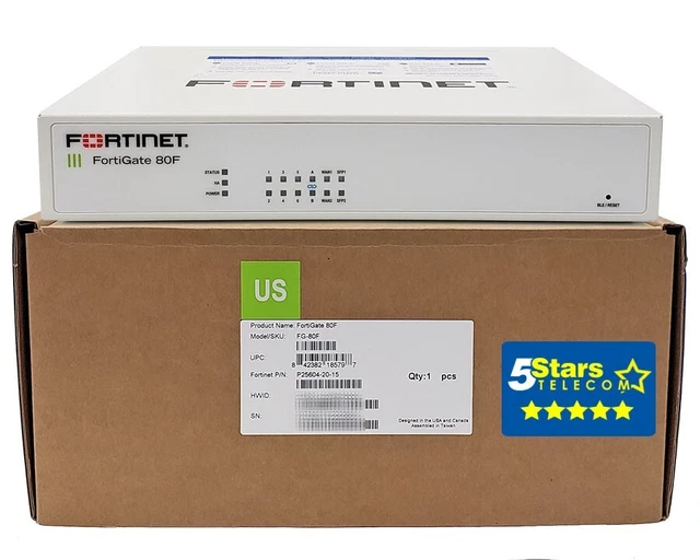 FORTINET FORTIGATE 80F Next-Gen Firewall and SD-WAN Appliance (FG-70F) Brand New EUR 964,78 ...