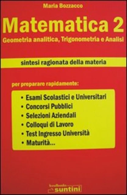 Matematica Vol 2 Geometria Analitica Trigonometria E Analisi Maria