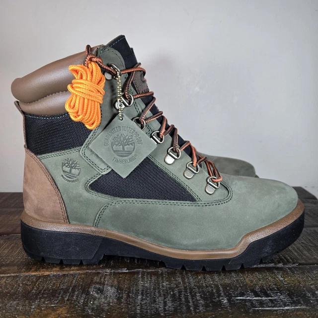 TIMBERLAND FIELD BOOT 6" Inch Waterproof Boot Mens Size 10 Combat Green ...