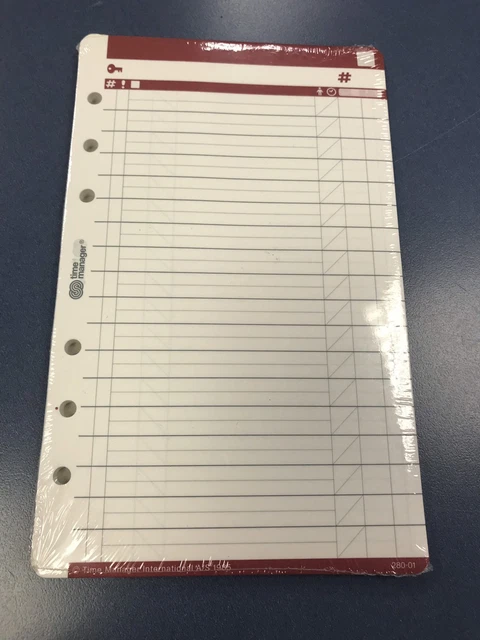 TMI TIME MANAGER Organiser Refill Form Personal Planner Insert Pad ...
