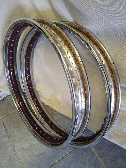 TRIUMPH VINTAGE PRE War Rigid Wheel Rims WM2 19" £28.00 - PicClick UK