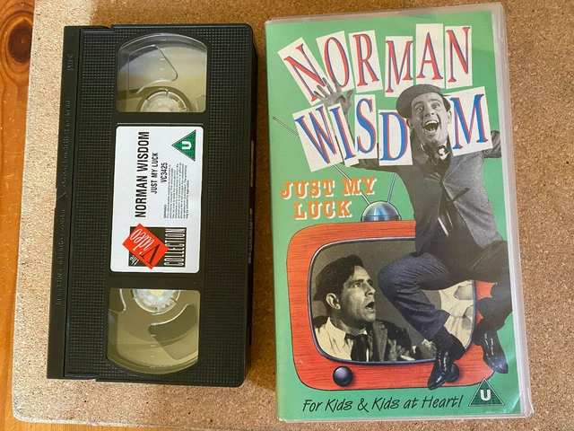 NORMAN WISDOM JUST my Luck Classic British Comedy VHS Video Pre Owned £ ...