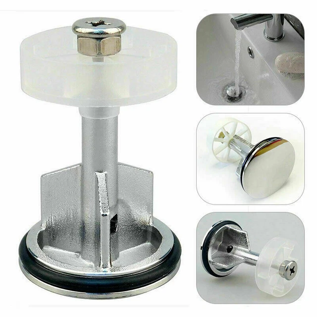 POP UP BASIN Waste Sink Push Button 40Mm Plug Slotted Chrome Plated ...