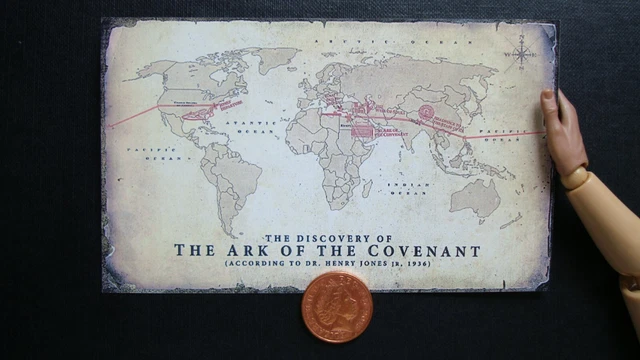 1/6 SCALE CUSTOM Indiana Jones Map Wall Chart For Action Figures Dragon ...