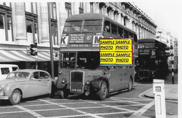 LONDON TRANSPORT B&W Bus Photograph-RTW 320 Route 6B £1.00 - PicClick UK