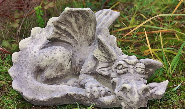 FIGURINE EN PIERRE Dragon "Peep", Dragon, Figurine En Fonte De Pierre ...