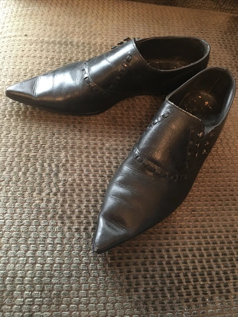 MENS ORIGINAL VINTAGE Italian Winklepickers Black Circa 1962 approx ...