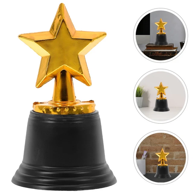 6PCS GOLDEN AWARD Star Trophy Reward Prizes for Party Celebrations ...