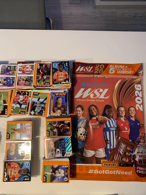 PANINI WSL 2026 Full Set Of Loose Stickers Plus Album IN STOCK!! £134. ...